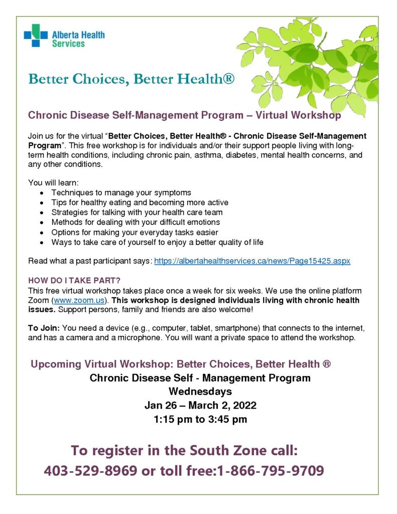 Alberta Healthy Living Program - Classes & Education - Palliser Primary ...